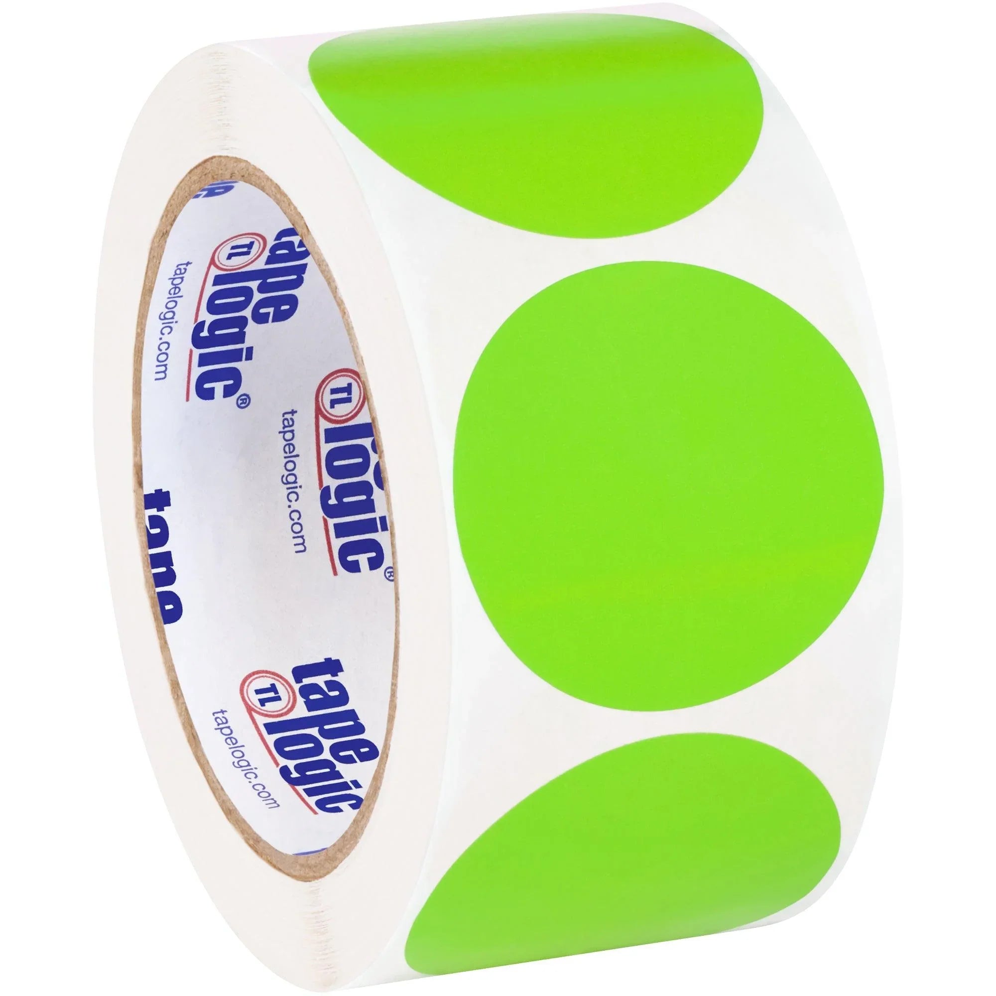 2" Circles - Fluorescent Green Removable Labels – Samuel Packaging Store