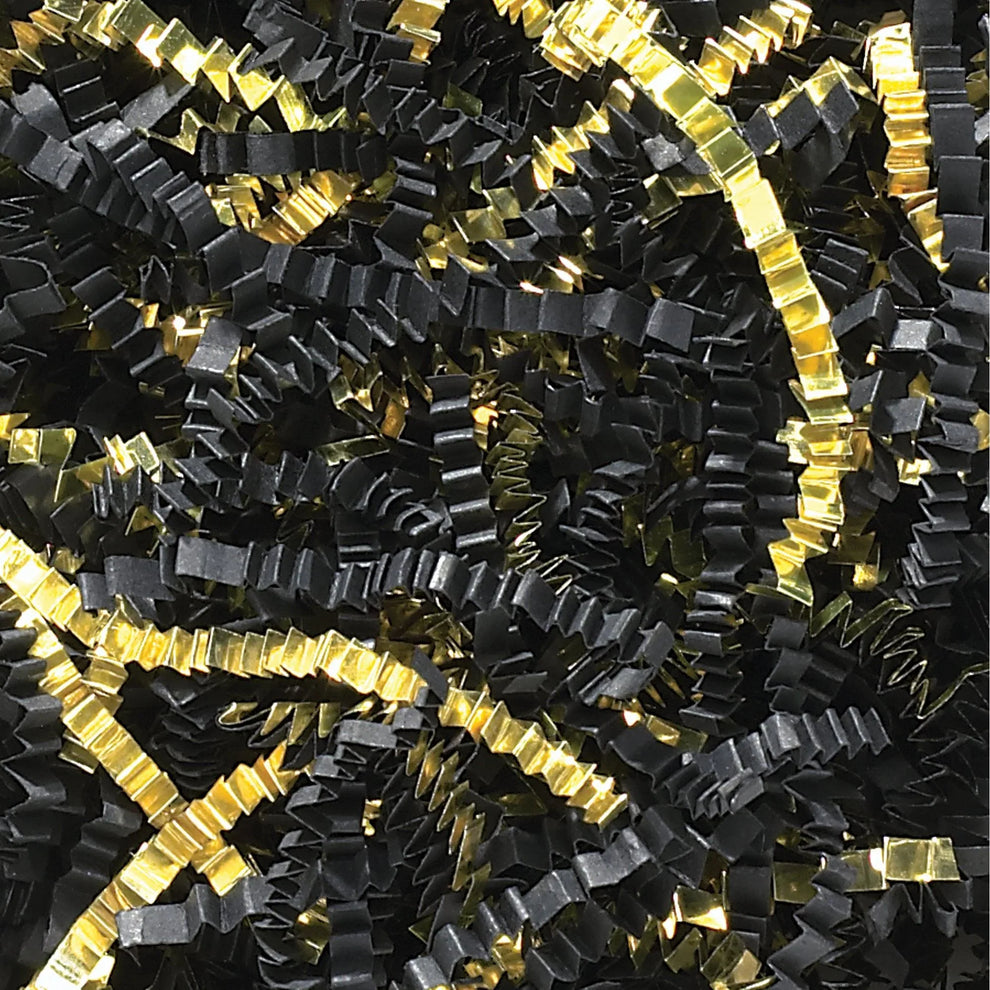 10 lb. Black and Gold Metallic Blend Crinkle Paper – Samuel Packaging Store