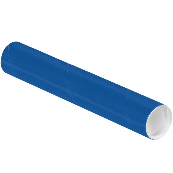 2 x 12" Blue Tubes with Caps – Samuel Packaging Store