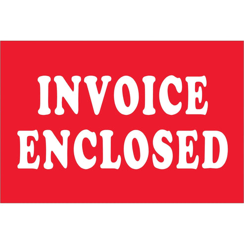 2 x 3" - "Invoice Enclosed" Labels – Samuel Packaging Store