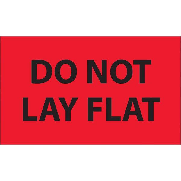 3 x 5" - "Do Not Lay Flat" (Fluorescent Red) Labels – Samuel Packaging ...