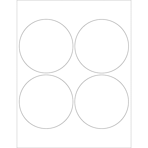 4" Glossy White Circle Laser Labels – Samuel Packaging Store